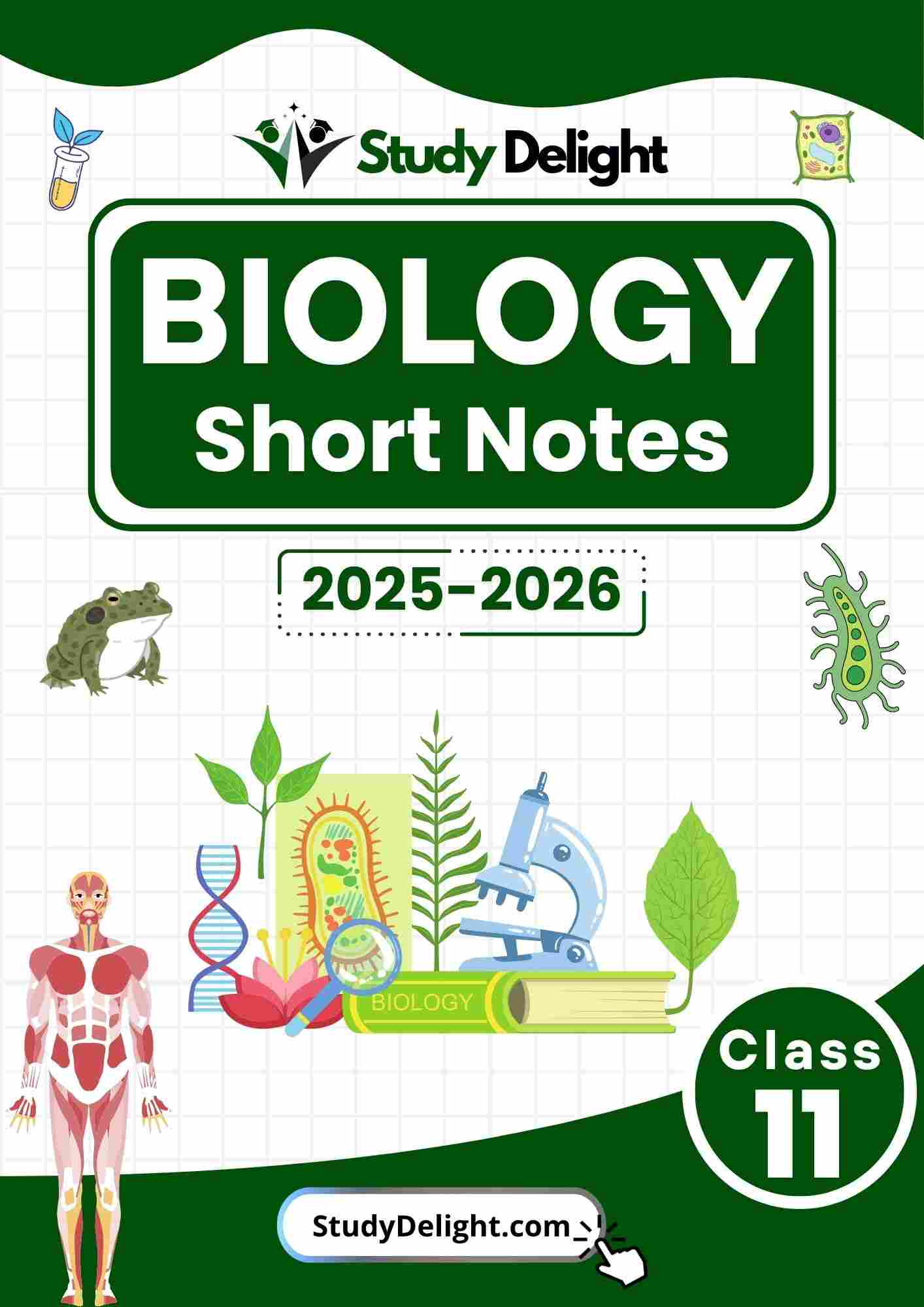 Class 11 Biology Short Notes 2025-2026 | Digital eBook (PDF) - Study ...